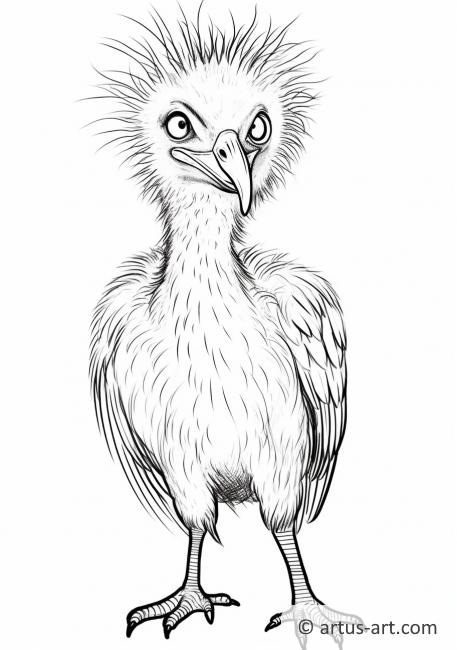 Awesome Secretary bird Coloring Page » Free Download » Artus Art