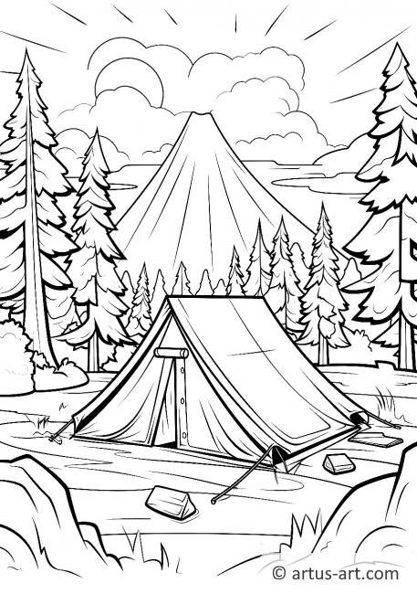 Summer Camping Coloring Page » Free Download » Artus Art