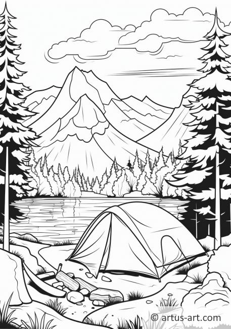 Summer Camping Coloring Page » Free Download » Artus Art