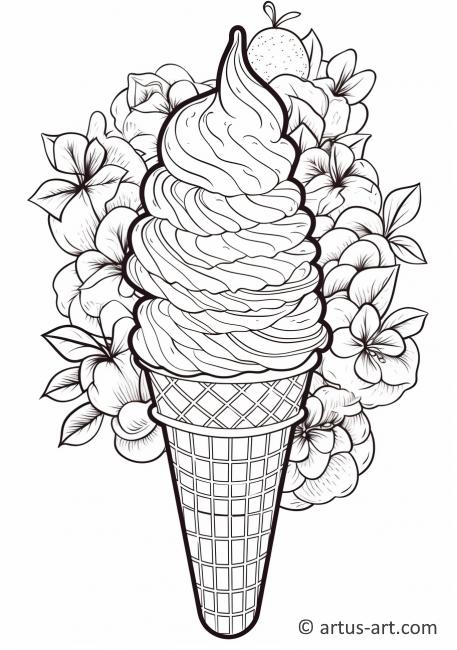 Summer Ice Cream Coloring Page » Free Download » Artus Art