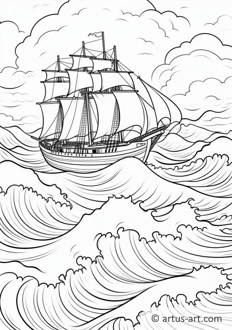 Stormy Seas Coloring Page » Free Download » Artus Art