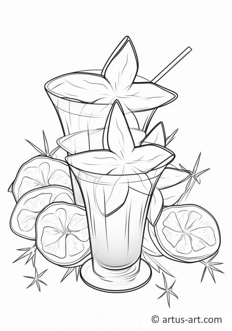 Sternenfrucht in einem Cocktail Ausmalbild » Gratis Ausdrucken ...