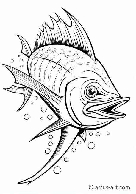 Awesome Marlin Coloring Page » Free Download » Artus Art