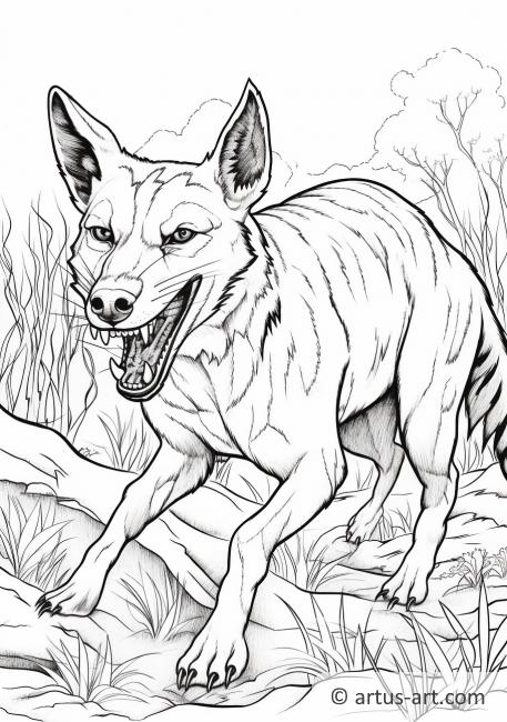 Tasmanian tiger Coloring Page For Kids » Free Download » Artus Art