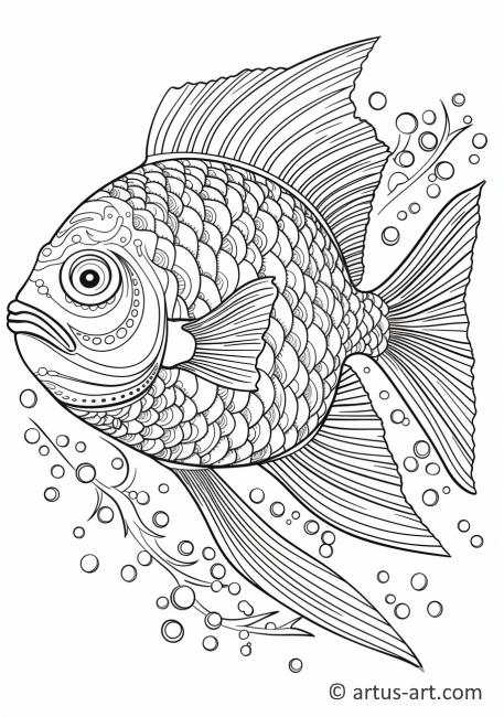 Deep sea fish Coloring Page » Free Download » Artus Art