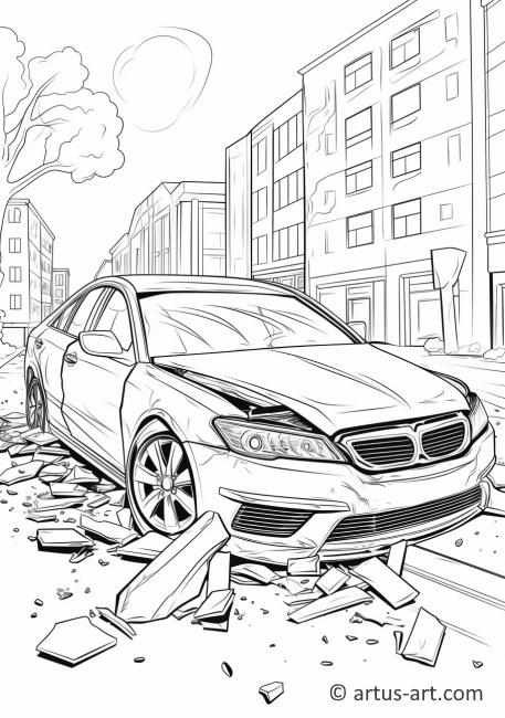 Traffic Accident Coloring Page » Free Download » Artus Art