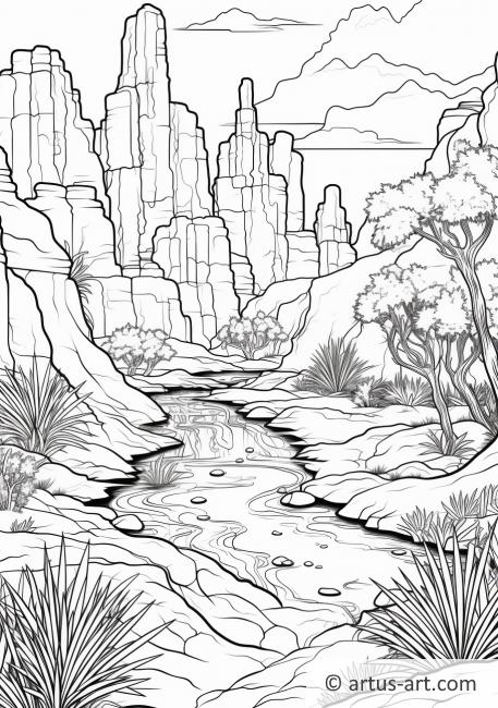 Desert Oasis Coloring Pages