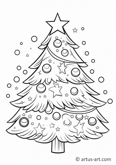 Christmas Tree Coloring Page » Free Download » Artus Art