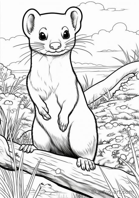 Wiesel Mustela Ausmalbild » Gratis Ausdrucken & Ausmalen » Artus Art
