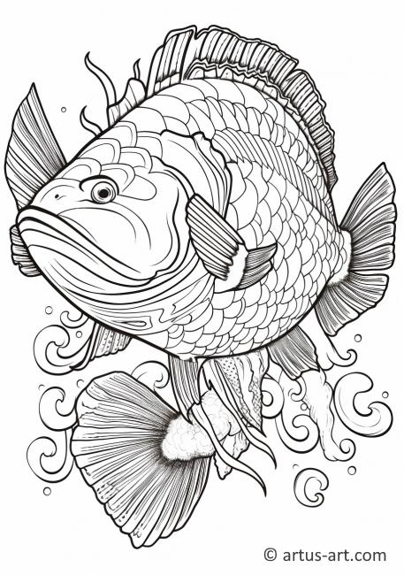 Grouper Coloring Page » Free Download » Artus Art