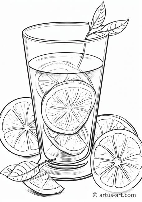 Lemonade Glass Coloring Page » Free Download » Artus Art